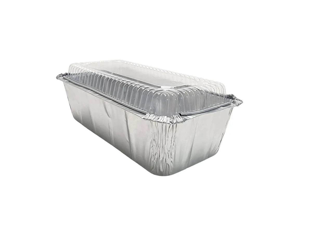 2 lb. Foil Loaf Pan with Crimp-on Plastic Lid - #212P — KitchenDance