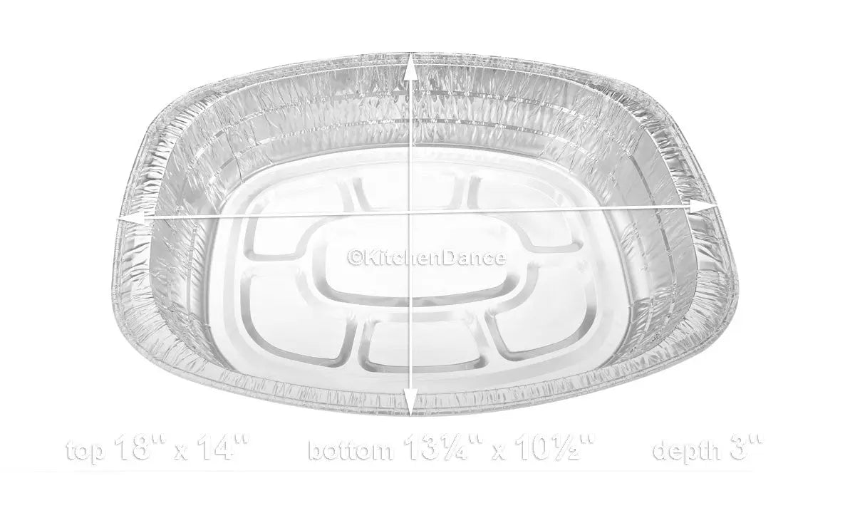 Disposable Large Oval Roaster Aluminum Foil Pan - #40010NL — KitchenDance