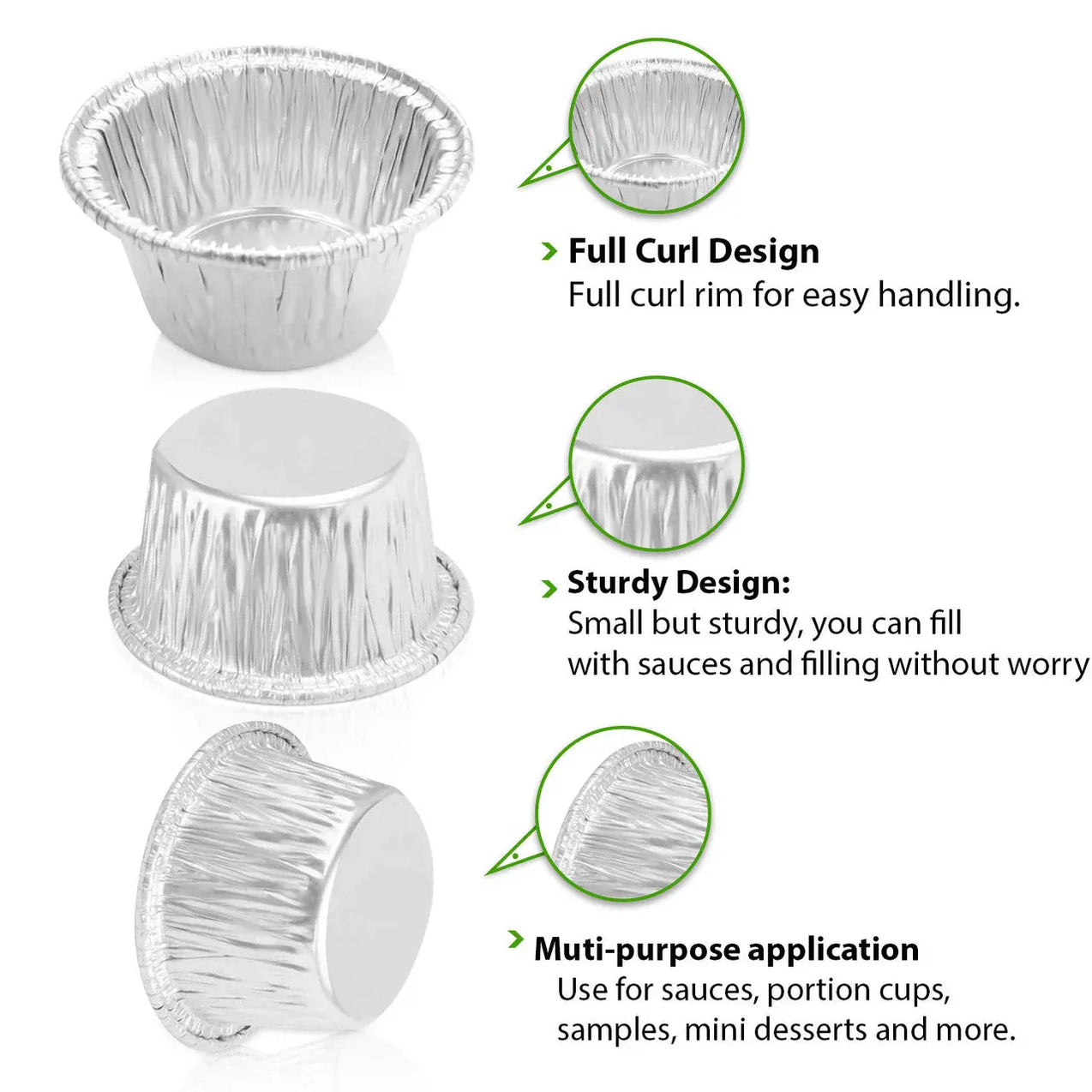 2 oz. Aluminum Foil Utility Cup — KitchenDance