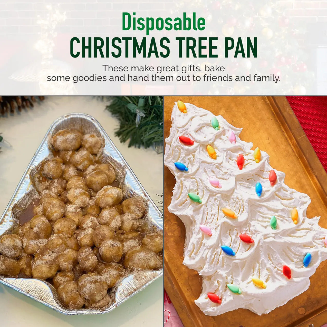 Disposable Christmas Tree Shaped Foil Baking Pan - #9501X — KitchenDance